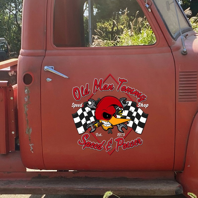 Large Hot Rod Decals - Stand Out With Mr. Horsepower Graphics - Dingmun