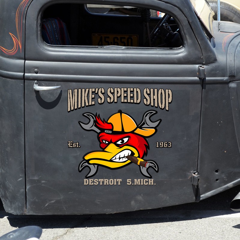Hot Rod Car Decals - Customized Style With Mr. Horsepower - Dingmun