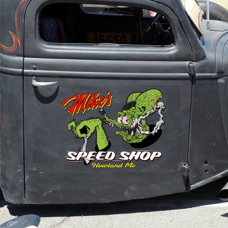 Customize Your Vehicle With Personalized Rat Rod Monster - Vinyl Decals ...