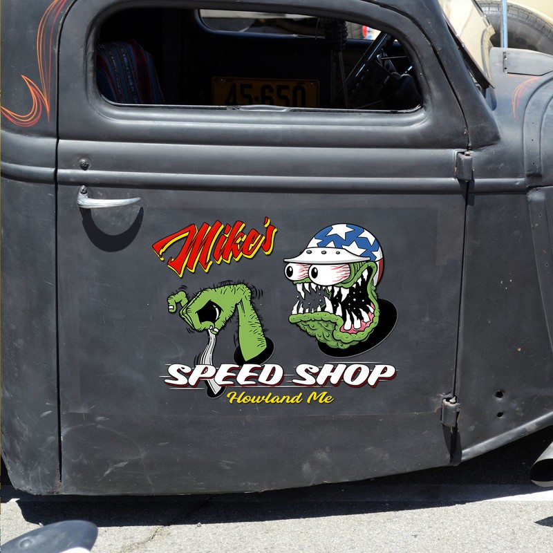 Customize Your Vehicle With Personalized Rat Rod Monster - Large Hot ...