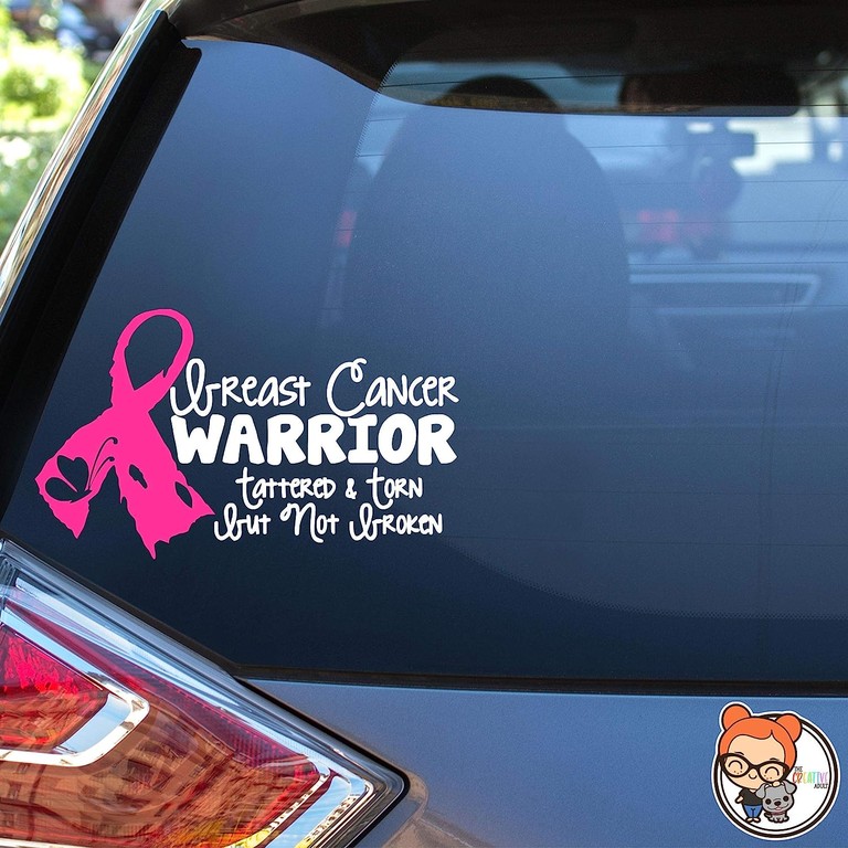 Breast Cancer Car Decal Gift For Breast Cancer Warrior - Dingmun