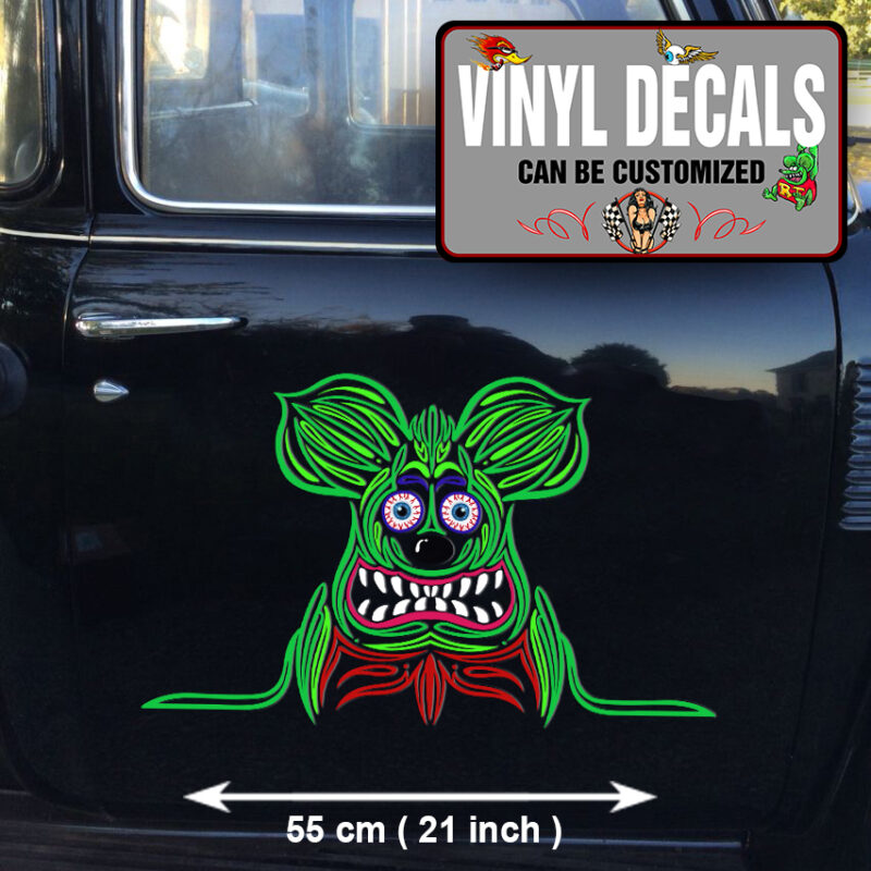 2 Pcs Hot Rod Garage Rat Rod Pinstriping Vinyl Sticker 09963 - Dingmun