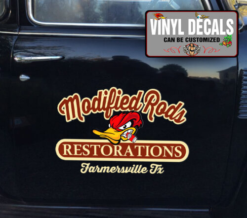 Personalized Restoration Garage Lettering Vinyl Sticker 10521 - Dingmun